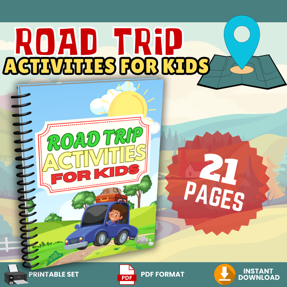 Road Trip Activities for Kids Pack | 21-Page Printable PDF + Commercia ...